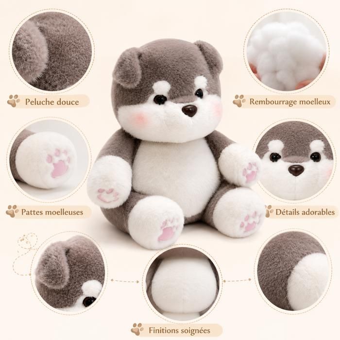 Peluche Qui Court 45 cm HoeLink – Jouet Doux Interactif – Animal ...