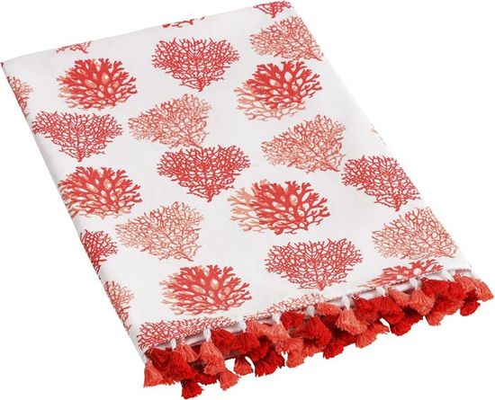 Serviette de Plage avec Pompons Colorés, Paréo Plage en Coton, Serviette de Yoga et Hammam ...