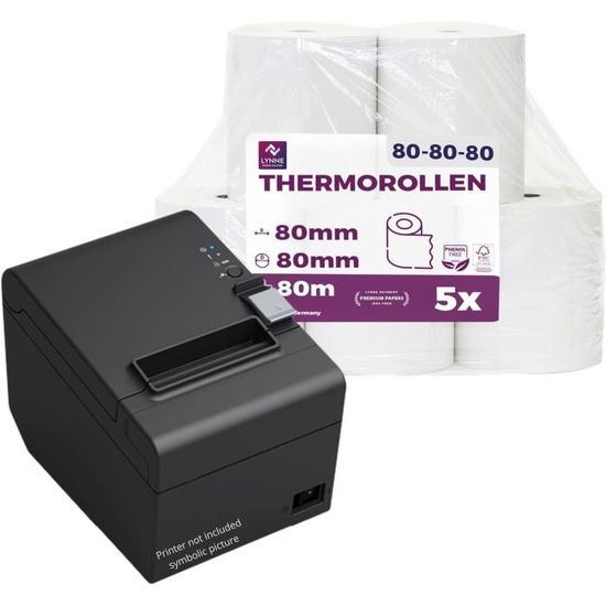 Rouleaux Thermiques 80Mm X 80M X 12Mm \U2013 Bobine Papier Thermique ...