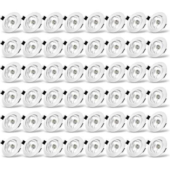 Projecteurs Spot Encastrable Gu10 Set, 48 Pièces Cadre De Montage En ...