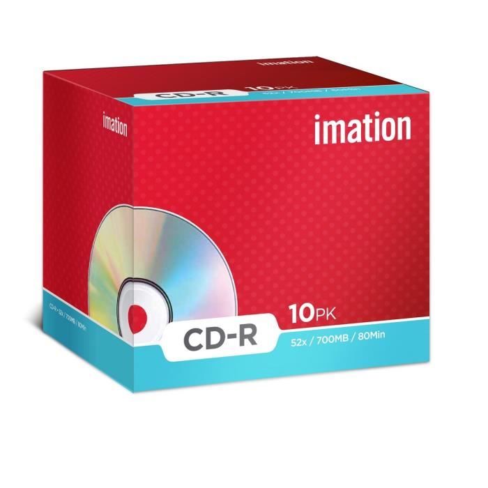 Imation CD-R 52X BOITIER STANDARD boite de 10 - Cdiscount Informatique