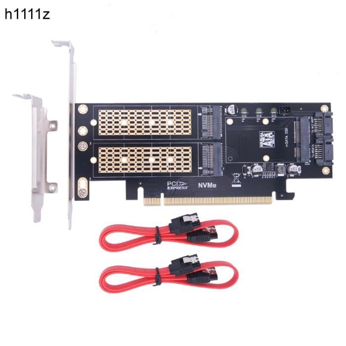 Adaptateur M2 NVMe SSD NGFF vers PCIE 3.0x16, M Key B Key, PCI Express 3.0 M.2, convertisseur ...