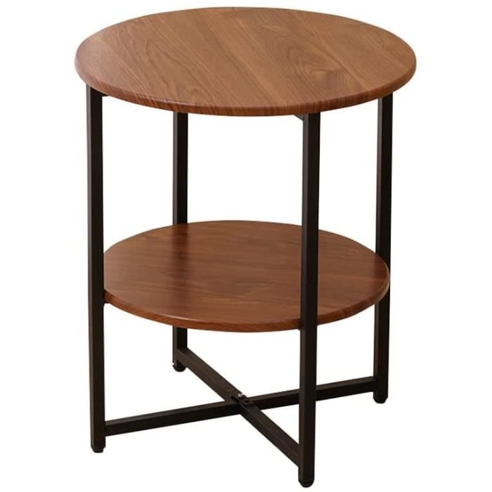 Table D'appoint De Canapé, Bureau à Bois Double Couche Durable Table ...