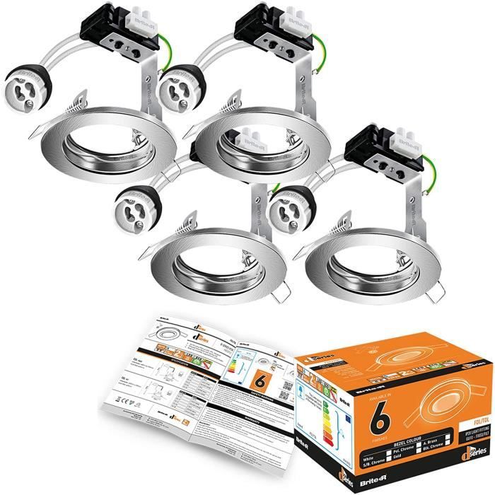 Ximstf Lot De 4 Spots Led Gu10 Encastrables En Tôle D Acier Indice De