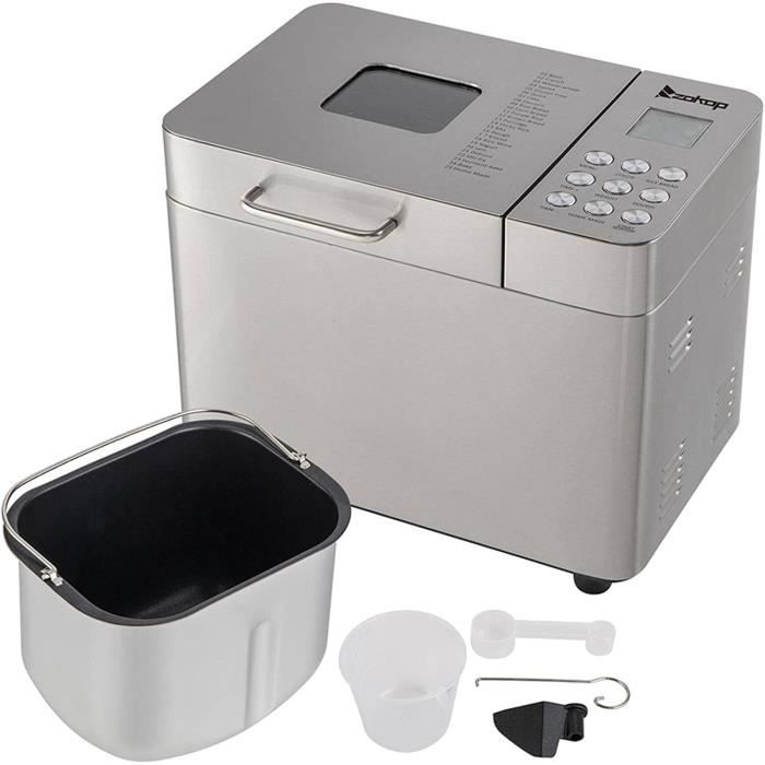 Machine à pain, machine à pain programmable en acier inoxydable 2LB ...