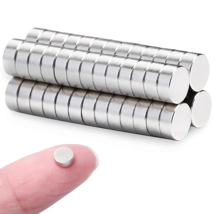 52Pcs Mini Aimants Néodyme Aimants Puissants, 5 X 2 Mm Pour Tableau ...