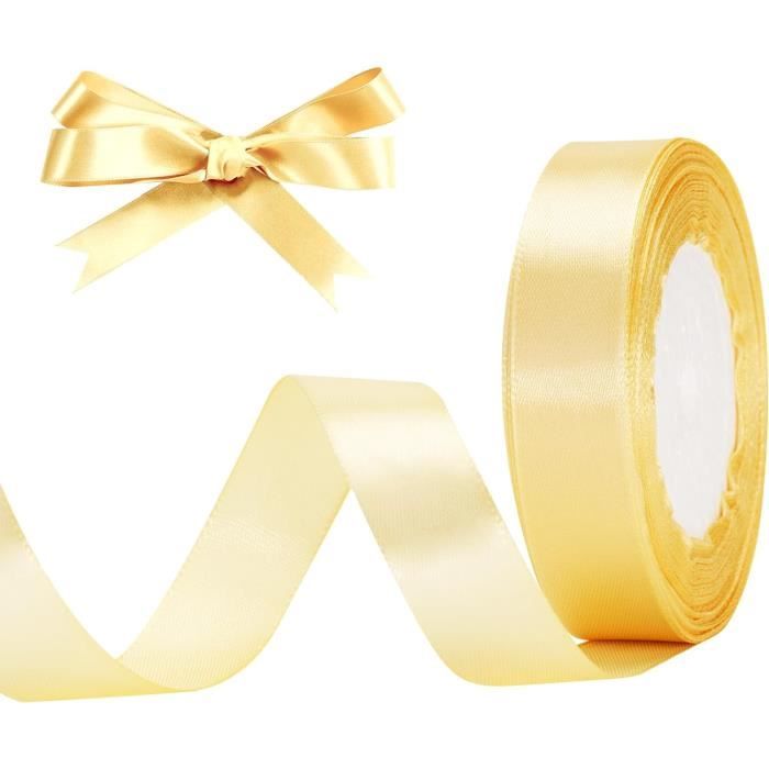 Ruban Satin Doré 22M Ruban Satin 20mm Ruban Cadeau Rubans Couture Pour ...
