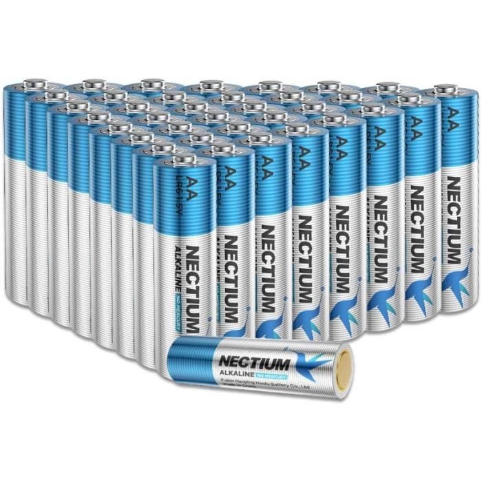Nectium Superior Performance AA Alkaline Pure-Gold-Bottom IoT Batteries (36 Count), Ultra Power ...