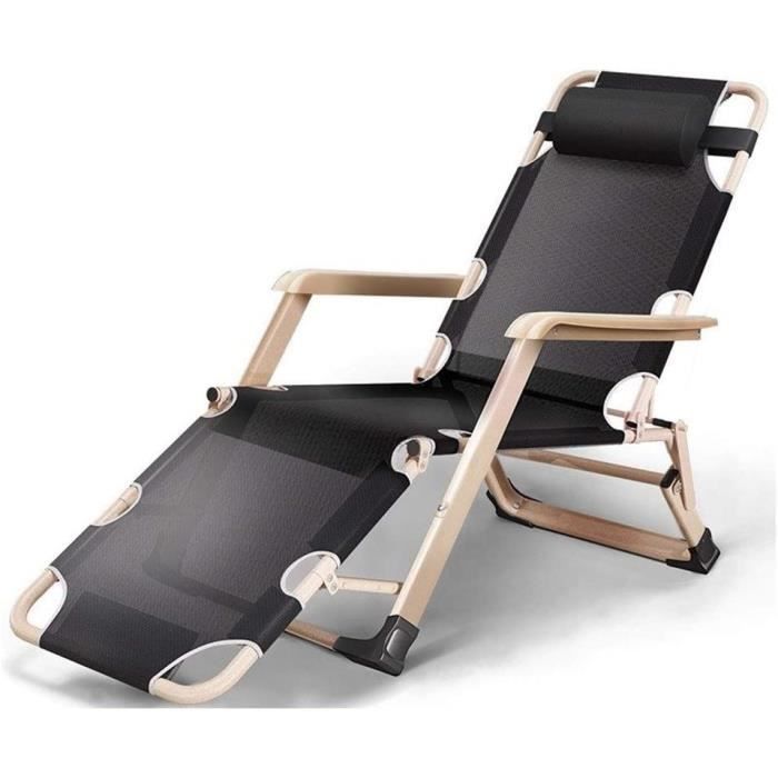 Chaise inclinée robuste pliante zéro gravité chaise longue large ...