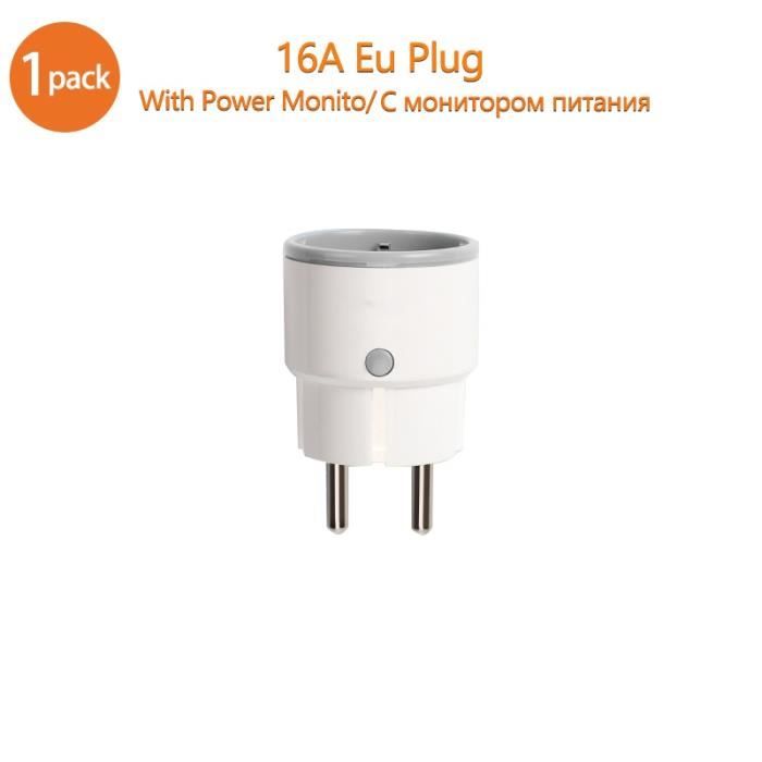 Prise électrique,Prise intelligente 16A-10A, certifiée Compatible avec Alexa , Google Home, WiFi ...