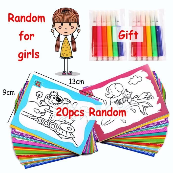 Dessin - Graphisme,Jouets de peinture à colorier pour enfants,20 pièces ...