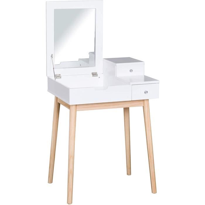 HOMCOM Coiffeuse Design scandinave Table de Maquillage Multirangements ... HOMCOM Coiffeuse Design scandinave Table de Maquillage Multirangements ...