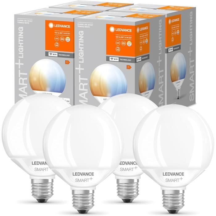 Lampe Led Intelligente Avec Wifi, Culot E27, Gradable, Couleur De La Lumière Modifiable (2700 ...