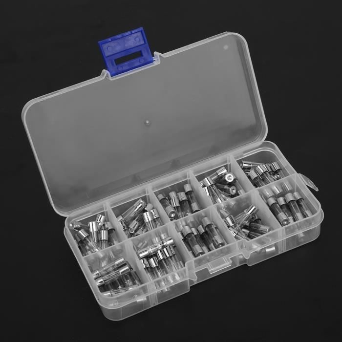 Cikonielf fusible en verre Cikonielf fusible de tube de verre 100 pièces 0-250 V universel 5 ...