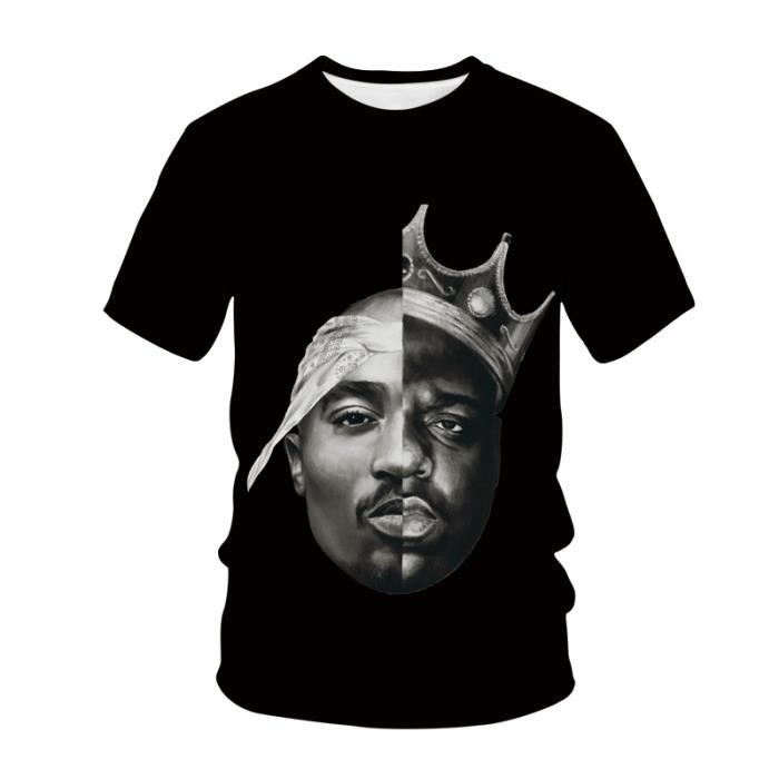 T-shirt imprimé en 3D - de Rapper Star - Rose-Noir Rose/noir ...