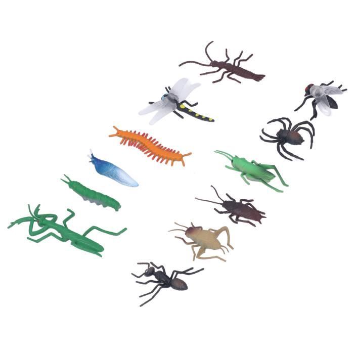 SALALIS Kit de modèle d'insecte 12pcs Modèle d'Insecte de Simulation ...