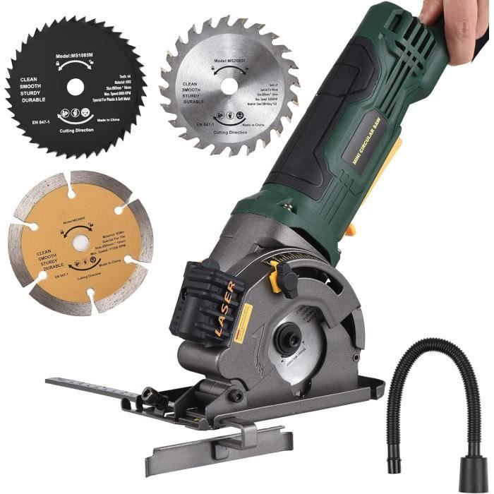 Mini Scie Circulaire, Scie Circulaire Électrique 580W 4,8 A 3700 Tr-Min ...