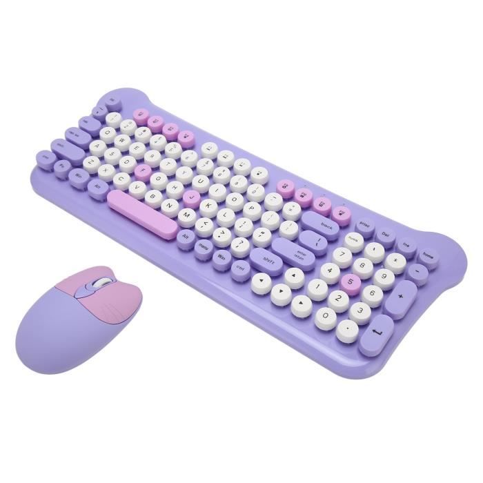 YOSOO clavier et souris colorés Clavier et souris fil, connexion 2.4Ghz ...