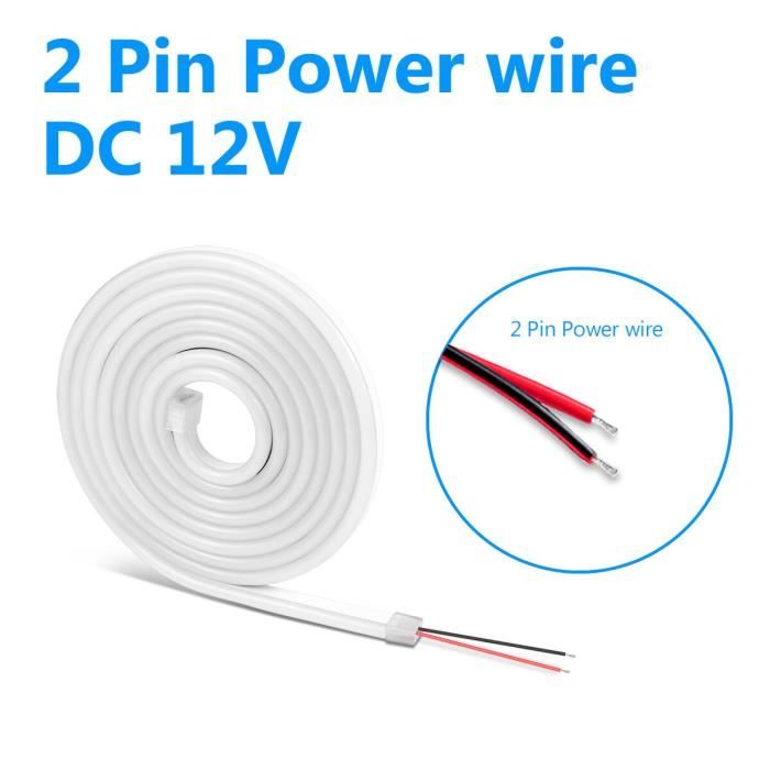 BANDE LED,12V 2PIN NO Plug-Warm White-3M--Bande lumineuse LED 220V-12V ...