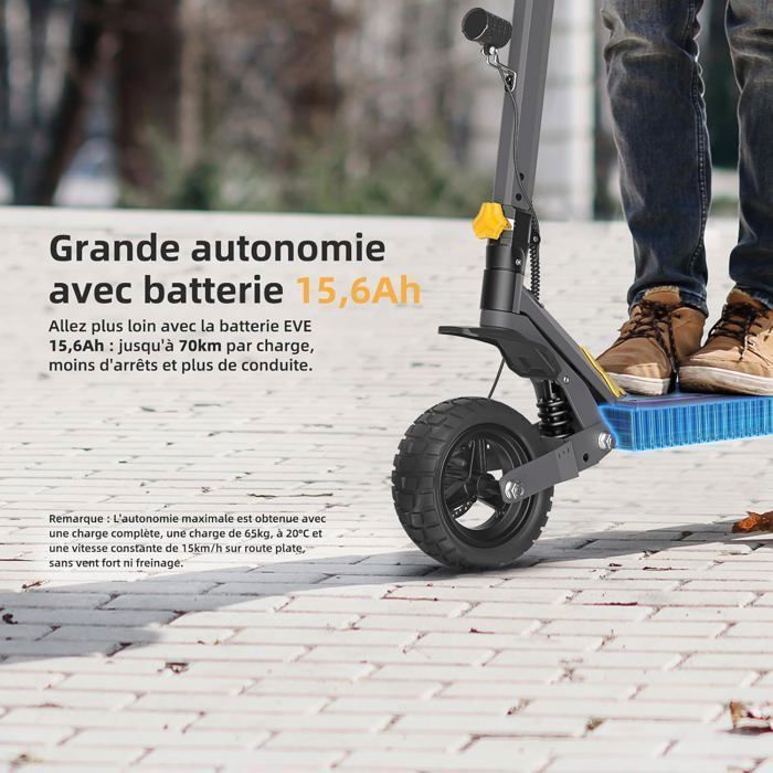 Trottinette Électrique Ausom L1 - Moteur à Pic 1100W - Batterie 15.6Ah ...