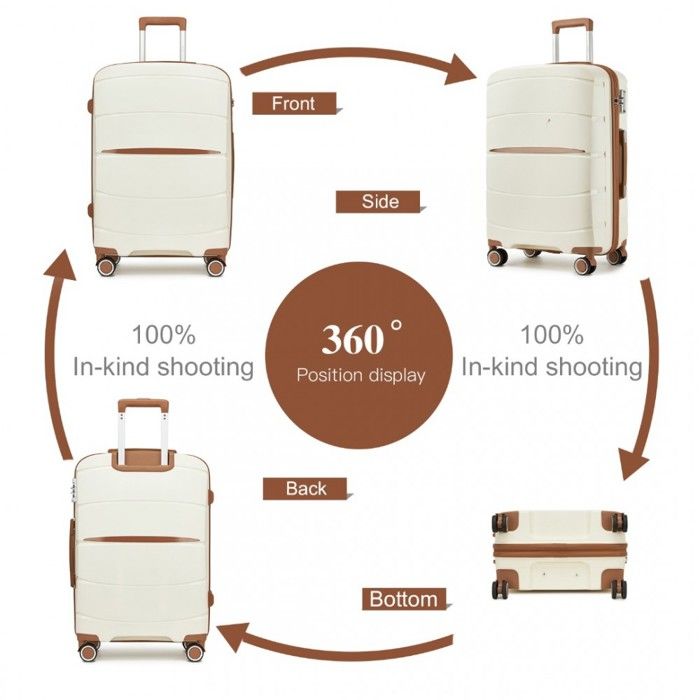 Kono Set de 5 Valises Cabine rigides 55+66+75cm Valise de Voyage 4 ...