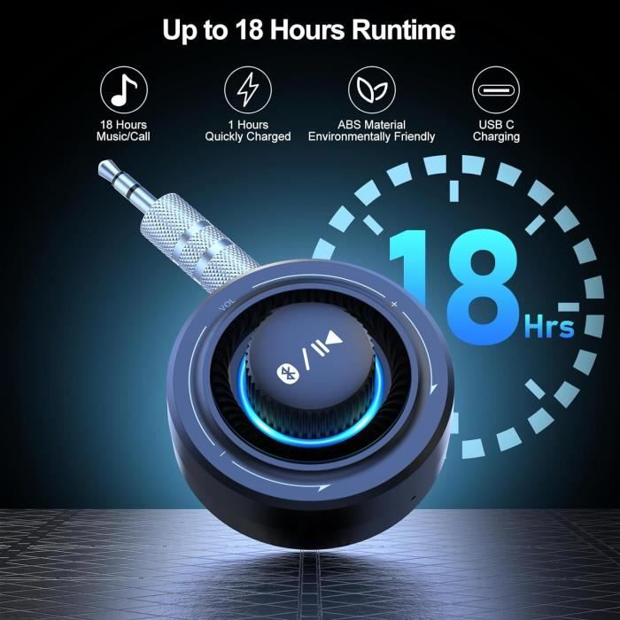 5,3 Adaptateur Bluetooth,Récepteur sans Fil Aux-RCA avec 3,5mm Jack ...