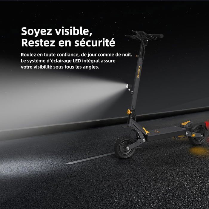 Trottinette Électrique Ausom L1 - Moteur à Pic 1100W - Batterie 15.6Ah ...