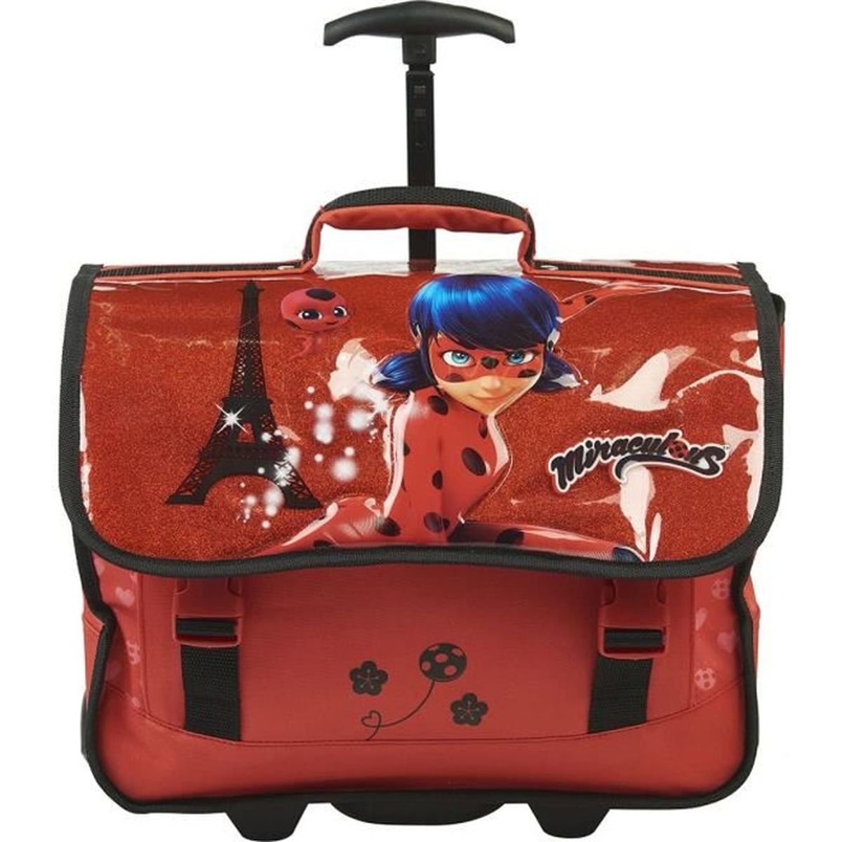 Trolley LADYBUG MIRACULOUS cartable a roulette 2021 rouge 38 cm ...