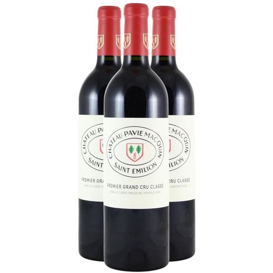 Château Pavie-Macquin Rouge 2019 - Lot de 3x75cl - Vin Rouge de ...