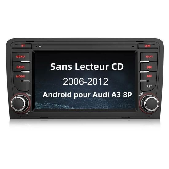 AWESAFE Autoradio Android 13 pour Audi A3 8P/S3/RS3/Sportback 1Go+32Go avec 7'' Écran Tactile ...