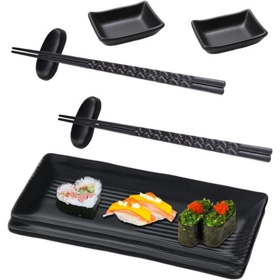 Service Sushi, Japonaise Sushi, Sushi Plateau Avec Baguettes, 2 ...