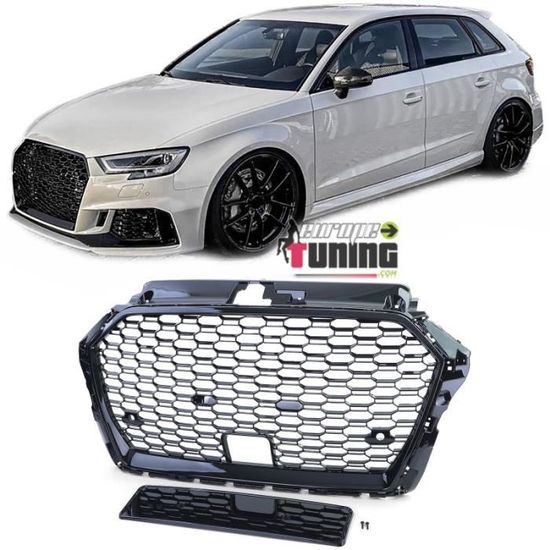 CALANDRE SPORT NOIRE GRILLE NID D ABEILLE LIGNE RS3 AUDI A3 8V 2016-2020 PH2 (05741) - Cdiscount ...