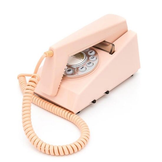 Téléphone vintage bouton poussoir - TRIM rose - Cdiscount Téléphonie