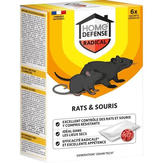 Céréales Anti-Rats et Souris 150 g - HOME DEFENSE - Action radicale ...
