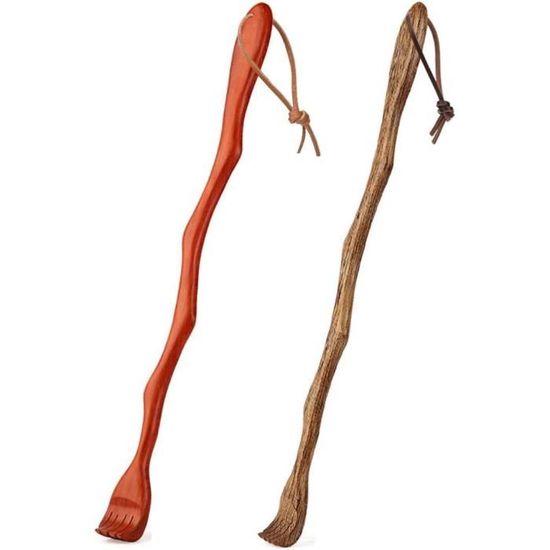 Gratte Dos, 2 Gratte Dos Bois Robuste Naturel 46.5cm- 18.3" Backscratcher Masseur Dos pour ...