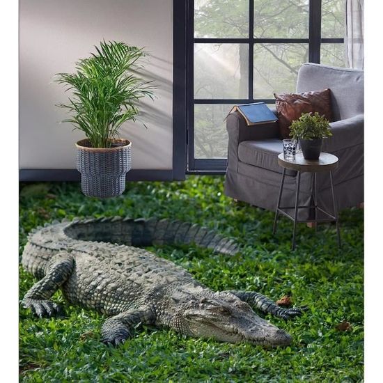 3D Tranquille Crocodile F8019 Sol Papier Peint Peintures Murales Auto ...