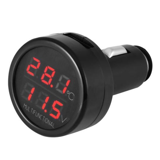 XCSOURCE 3 en 1 USB Chargeur 5V-2.1A + Voltmètre Tension + Thermomètre ...
