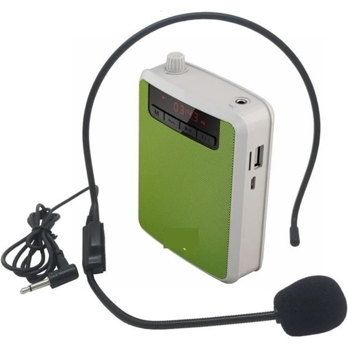 Mégaphone Bullaphorn Portable - Marque 123 - Vert - Son clair et longue ...