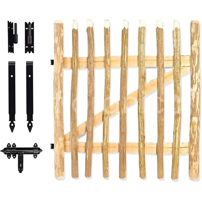 Portail de Jardin portillon eois Hazel clôture Portail charnières et ...