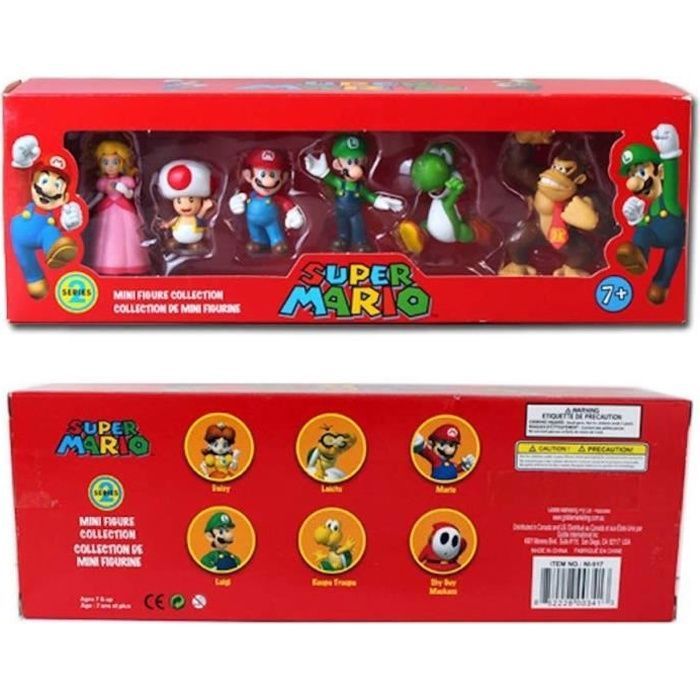 Jouet - MARIOBROS - COFFRET 6 FIGURINES SUPER MARIO - Pack de 6 ...