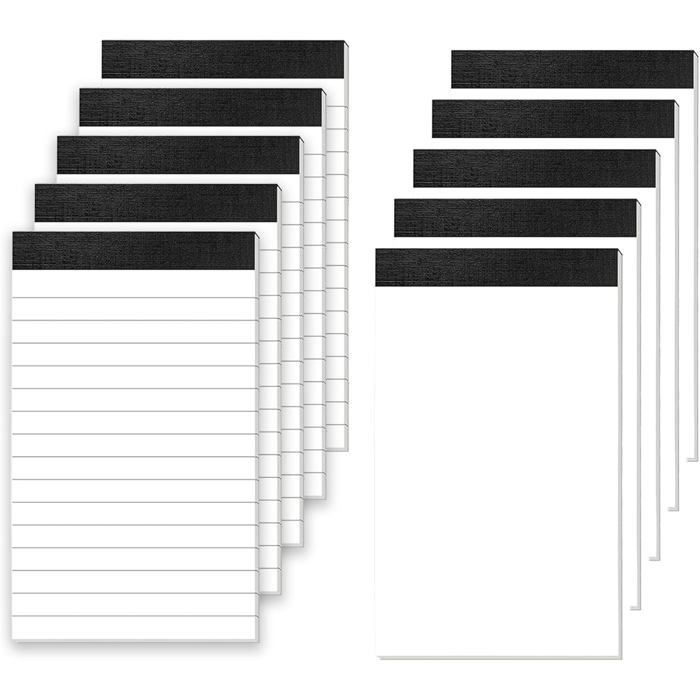 Roosea 10 Pièces Recharge Cahier Vierge A7, Bloc Notes de Poche A7 ...