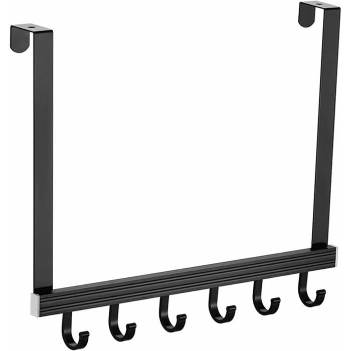 Crochet de porte en acier avec6Un crochet - noir - Cdiscount Bricolage