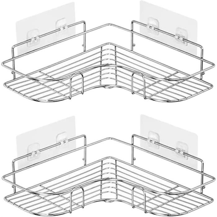 Tablette D'Angle Douche,Étagere Salle De Bain Sans Percage Auto-Adhésif ...