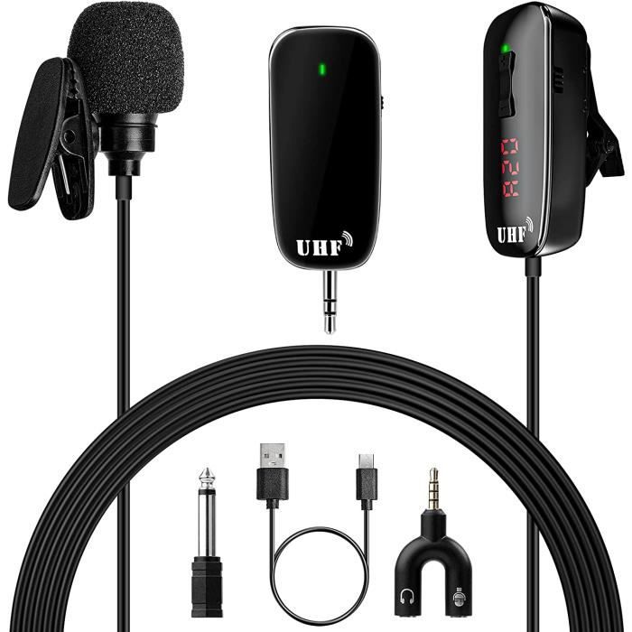 Micros Sans Fil,50 UHF Canaliser Microphone à transmission sans fil ...