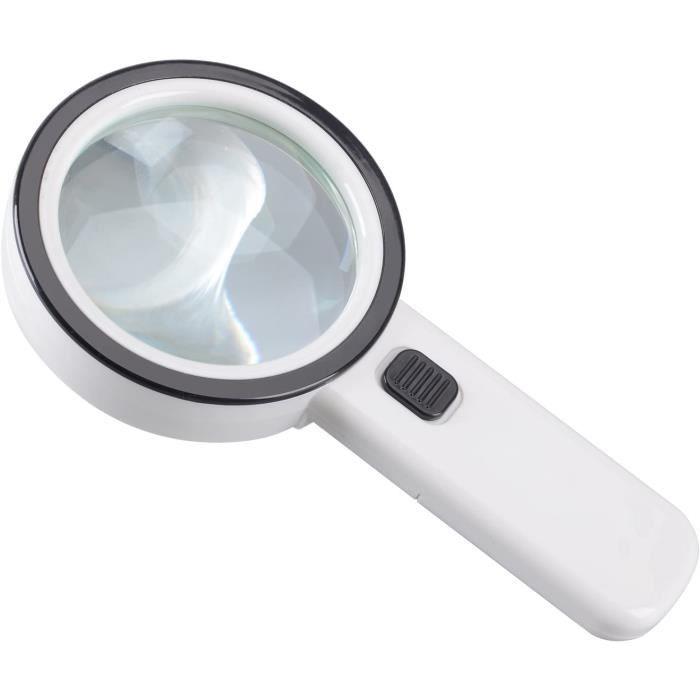 AJW-12 LED grande Handheld Loupe avec lumière UV 10 x Meilleur Jumbo ...