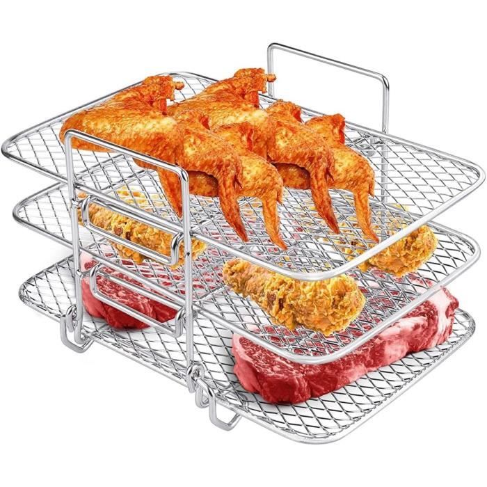 Support De Friteuse À Air Pour Friteuse Ninja Double Panier Multicouche,Accessoires De Friteuse ...