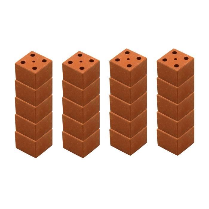 20x Mini Briques Briques Murales Fausses Briques Briques Miniatures ...