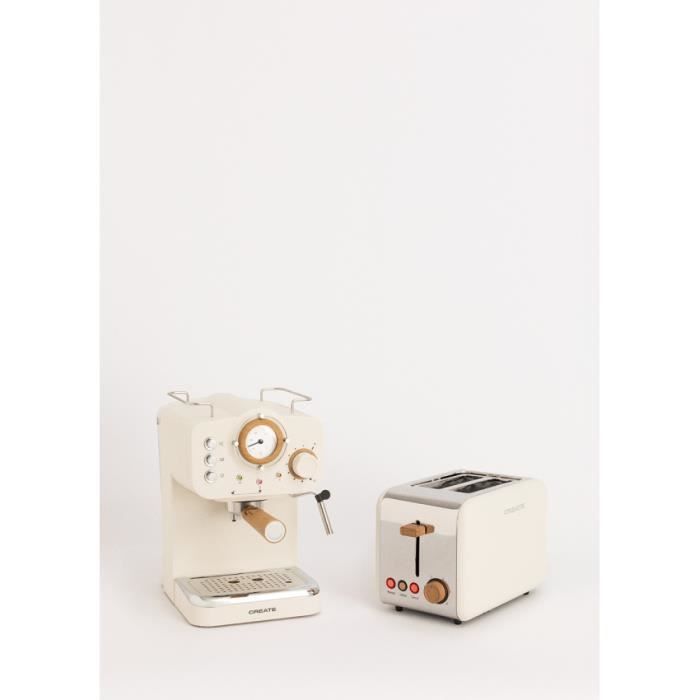 CREATE - PACK TOAST RETRO Petit Grille-pain à fentes larges + THERA ...