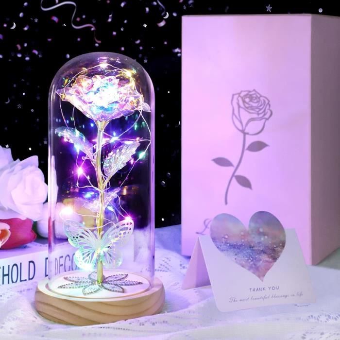 Rose Eternelle Sous Cloche, Rose Cadeau De Led Cadeaux Belle Eternelle ...