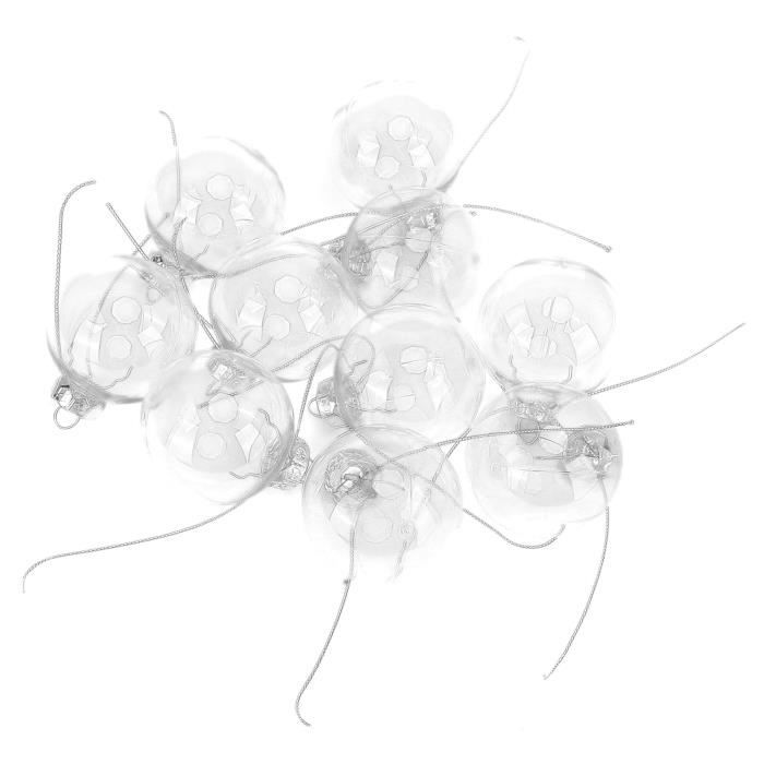 Fdit Boule transparente 10 pièces/ensemble boule décorative à suspendre ...